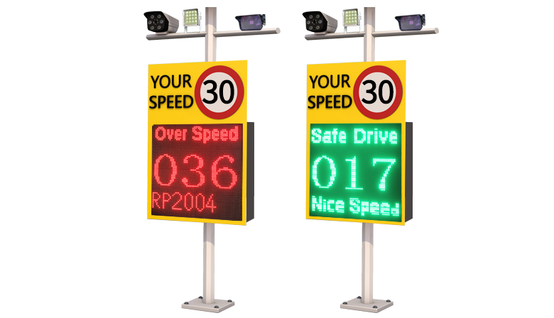 4 line display LPR radar speed sign |Vehicle radar speed sign|Traffic ...